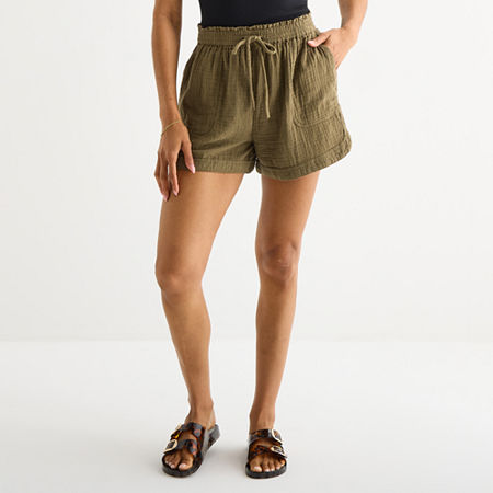 Click here for a.n.a Womens Pull-On Short  Small  Green prices