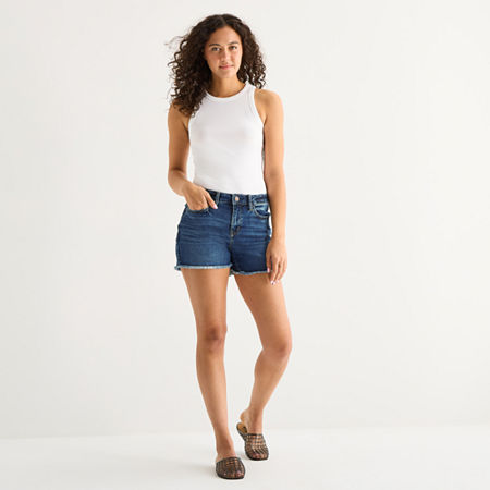 Click here for a.n.a Womens Mid Rise Denim Short  14  Blue prices