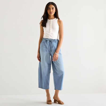 Click here for a.n.a Womens High Rise Barrel Jean  Medium  Blue prices