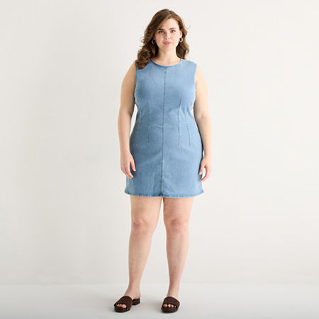 Click here for a.n.a Womens Plus Sleeveless Sheath Dress  3x  Blu... prices