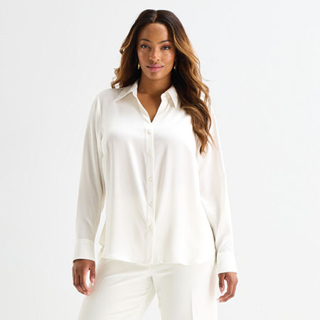 Click here for Worthington Womens Plus Long Sleeve Blouse  0x  Wh... prices