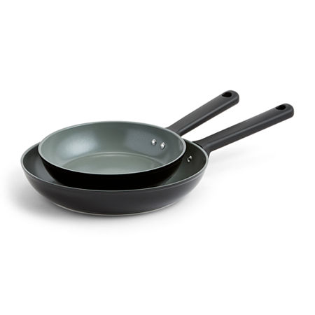 Click here for Cooks Ceramic 2-pc Frying Pan Set  One Size  Black prices
