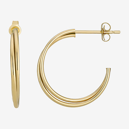 Click here for C-Hoop Womens 14K Gold 18.5mm Hoop Earrings  One S... prices