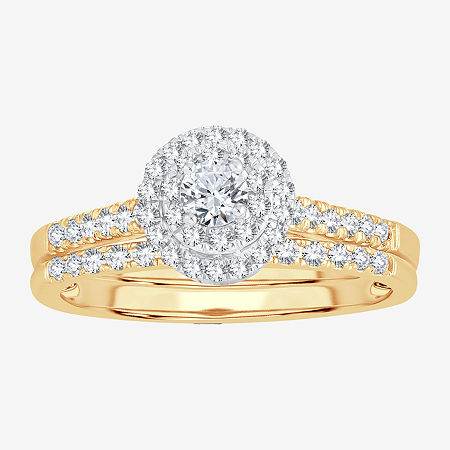 Click here for Round 1/2 CT.T.W. Natural Diamond Side Stone Halo... prices