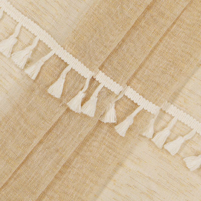 Mercantile Naomi Tassel Rod Pocket Sheer Set of 2 Curtain Panels - JCPenney