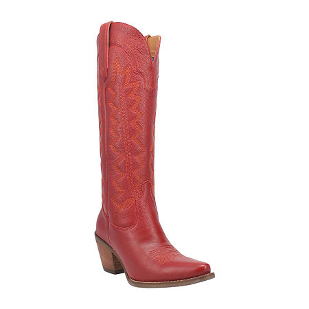 Click here for Dingo Womens High Cotton Leather Stacked Heel Cowb... prices