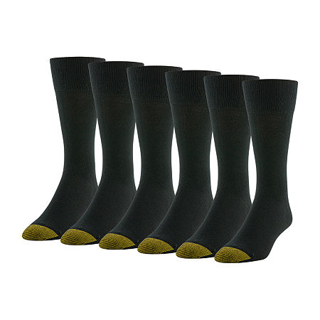 Click here for Gold Toe Mens 6-pack Cambridge Solid Crew Socks -... prices