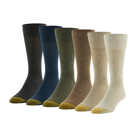 Click here for Gold Toe Mens 6-pack Cambridge Solid Crew Socks -... prices
