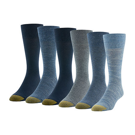 Click here for Gold Toe Mens 6-pack Cambridge Solid Crew Socks -... prices