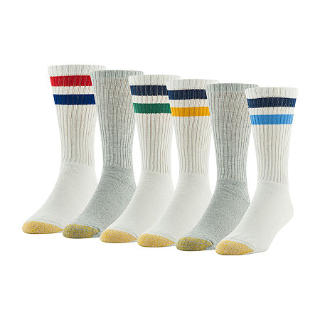 Click here for Gold Toe Sport Mens 6 Pair Crew Socks  10-13  Whit... prices