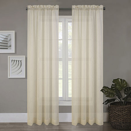 Click here for Regal Home Crushed Voile Solid Rod Pocket Sheer Si... prices