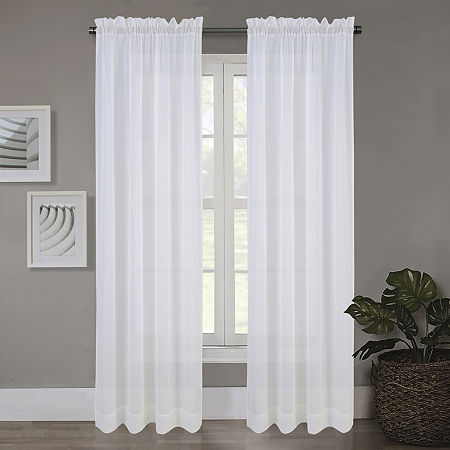 Click here for Regal Home Crushed Voile Solid Rod Pocket Sheer Si... prices
