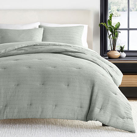 Click here for ienjoy Home Waffle Textured 3-Piece Comforter Set... prices