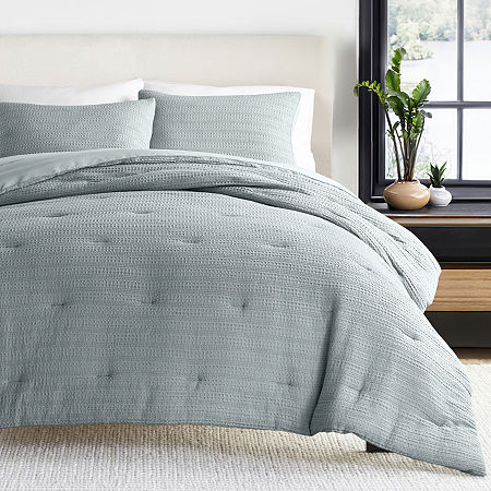 Click here for ienjoy Home Waffle Textured 3-Piece Comforter Set... prices