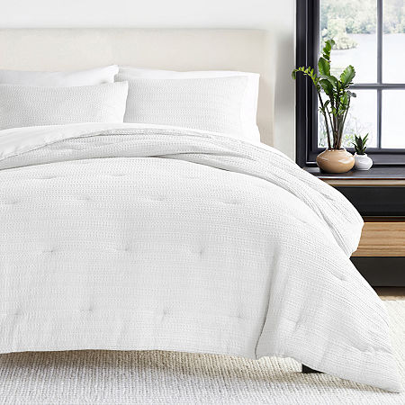 Click here for ienjoy Home Waffle Textured 3-Piece Comforter Set... prices