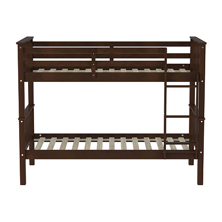 Click here for Solid Wood Mission Design Bunk Bed  One Size  Brow... prices