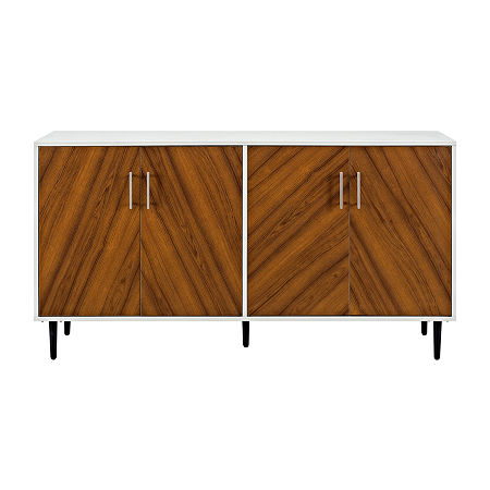 Click here for Mcm Faux Bookmatch Tv Stand  One Size  Brown prices