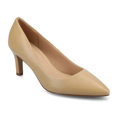 Journee Collection Womens Scylee Pointed Toe Dress Pumps - Tan