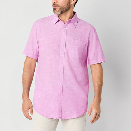 Click here for St. Johns Bay Mens Linen Blend Short Sleeve Classi... prices