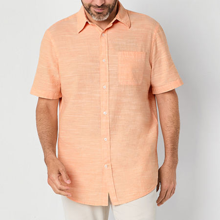 Click here for St. Johns Bay Mens Linen Blend Short Sleeve Classi... prices