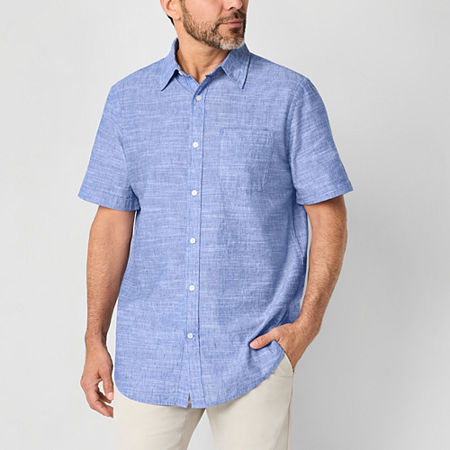 Click here for St. Johns Bay Mens Linen Blend Short Sleeve Classi... prices