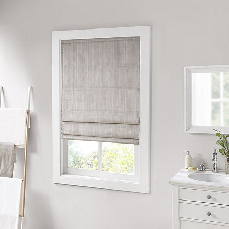 Basketweave Room Darkening Cordless Roman Shade  Single Panel for Bedroom  Thermal Insulated Window Blind Treatment for Living Room  Width 23 length 6