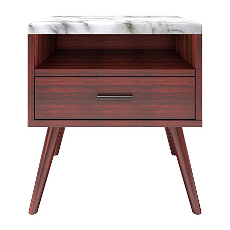 Click here for Marcello Faux Marble Top Low Profile Nightstand  O... prices