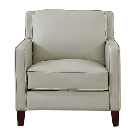 Click here for Ashby Track-Arm Leather Chair  One Size  White prices