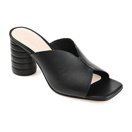 Click here for Journee Signature Karah Womens Square Open Toe Blo... prices