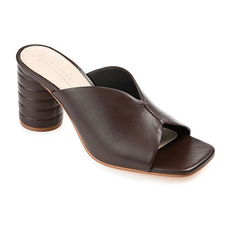 Click here for Journee Signature Karah Womens Square Open Toe Blo... prices