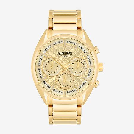 Click here for Mens Armitron 3 Eye Dial Gold-Tone Bracelet Watch... prices