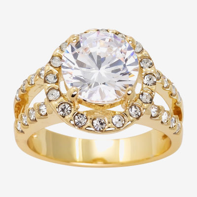 Sparkle Allure Cubic Zirconia Pure Silver Over Brass Round Engagement ...