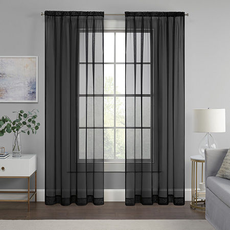Click here for Eclipse Livia Rod Pocket Sheer Single Curtain Pane... prices