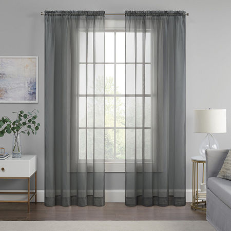 Click here for Eclipse Livia Rod Pocket Sheer Single Curtain Pane... prices