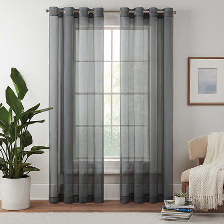 Click here for Eclipse Livia Grommet Top Sheer Single Curtain Pan... prices