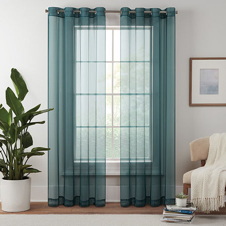 Click here for Eclipse Livia Grommet Top Sheer Single Curtain Pan... prices