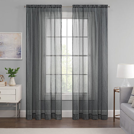 Click here for Eclipse Emina Rod Pocket Sheer Single Curtain Pane... prices