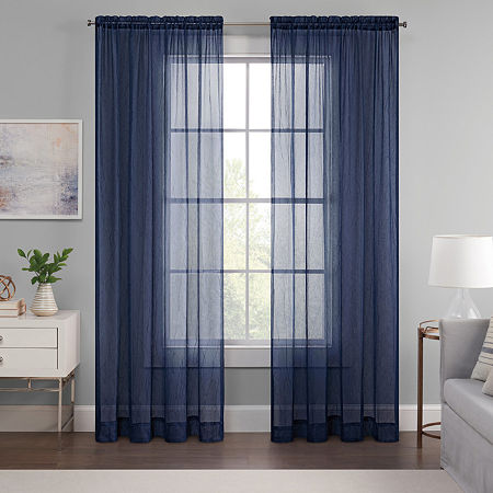 Click here for Eclipse Emina Rod Pocket Sheer Single Curtain Pane... prices