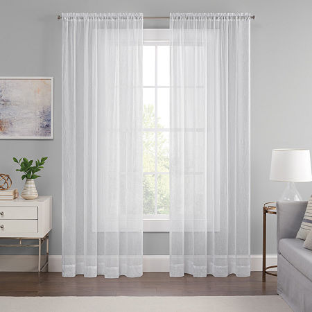 Click here for Eclipse Emina Rod Pocket Sheer Single Curtain Pane... prices