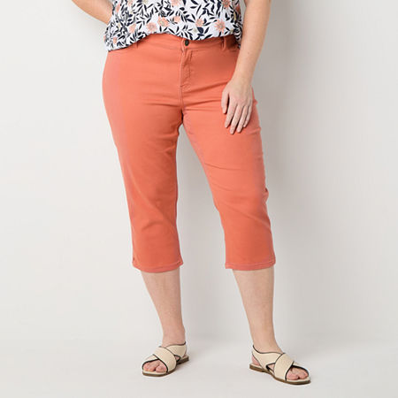 Click here for Liz Claiborne Sara Womens Slim Mid Rise Plus Capri... prices