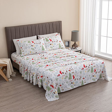 Click here for Linery Cotton Holiday Print Flannel Wrinkle Resist... prices
