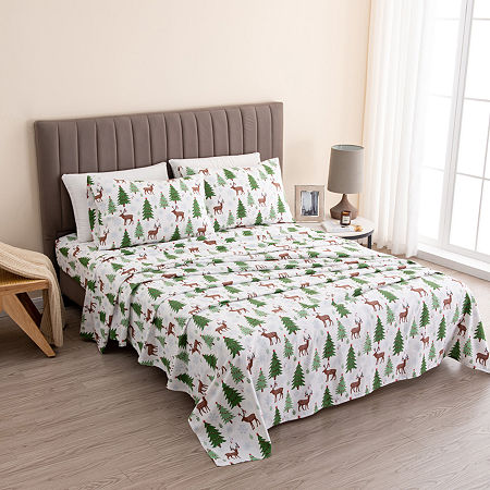 Click here for Linery Cotton Holiday Print Flannel Wrinkle Resist... prices