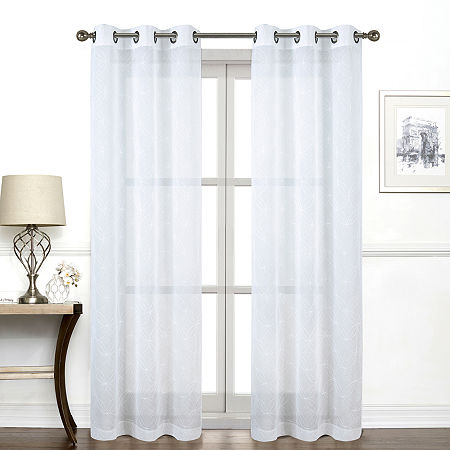 Click here for Regal Home Perth Geometric Embroidery Grommet Top... prices