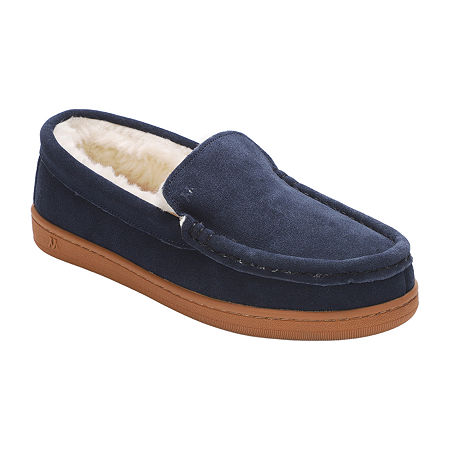 Click here for mykos Mens Moccasin Slippers  10 Medium  Blue prices