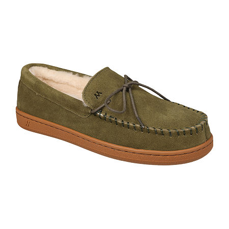 Click here for mykos Mens Moccasin Slippers  10 Medium  Green prices