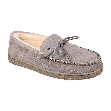 Click here for mykos Mens Moccasin Slippers  12 Medium  Black prices