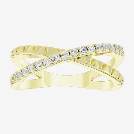 Click here for Womens Lab Created White Sapphire 14K Gold Over Si... prices