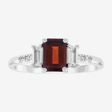 Click here for Womens Genuine Red Garnet Sterling Silver Side Sto... prices