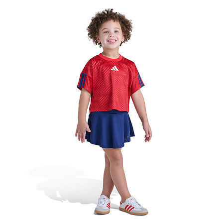 Click here for adidas Girls 2T-6X Short-Sleeve Top & Skort  2-Pie... prices
