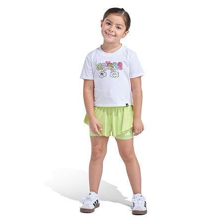 Click here for adidas Little Girls 2-pc. Short Set  6  White prices